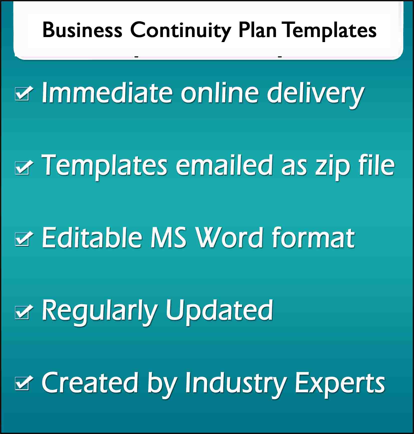 Business Continuity Plan Templates | Business Resumption Plan